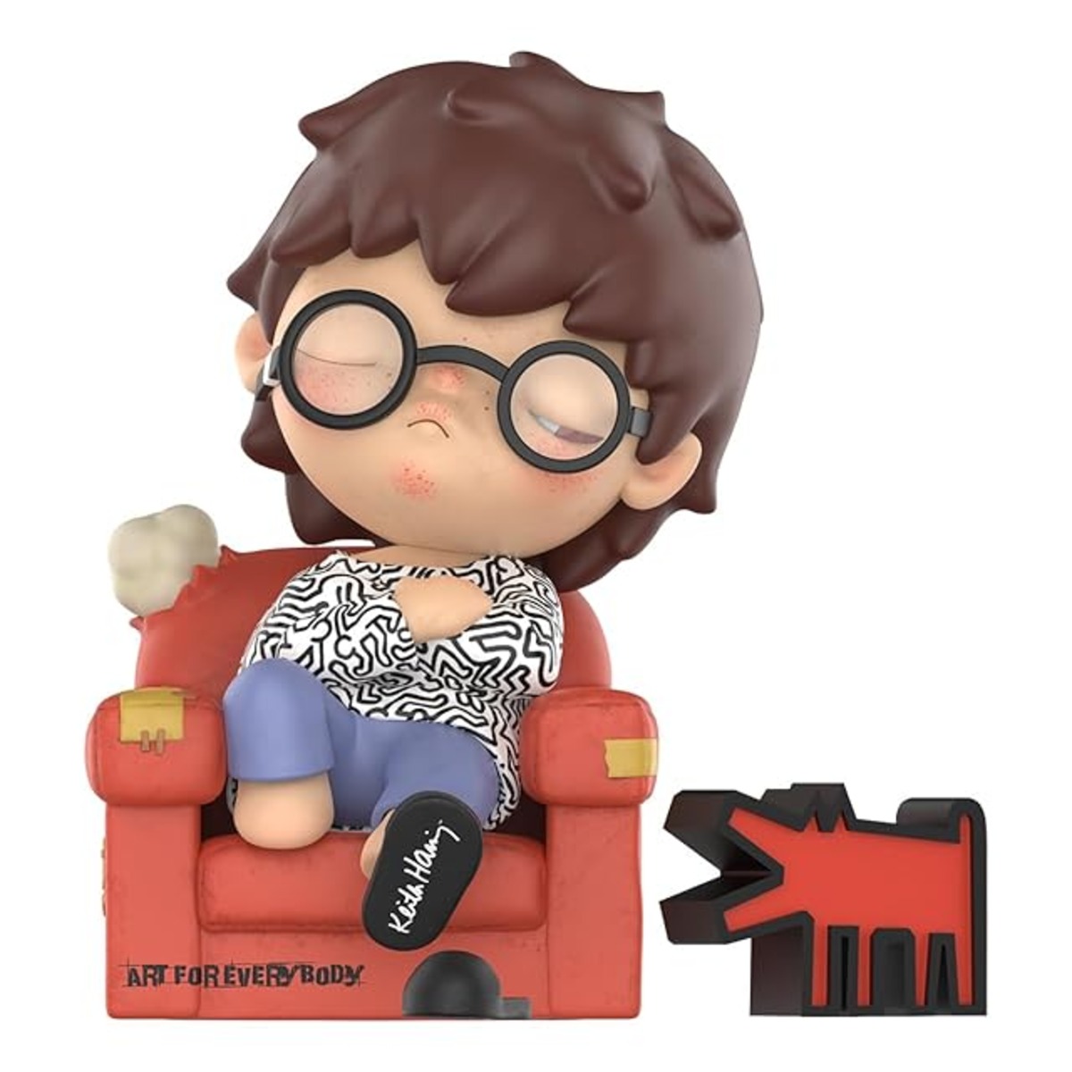 POP MART Hirono x Keith Haring ビッグサイズ ポップマート ガチャガチャ ブラインド ボックス フィギュア ...