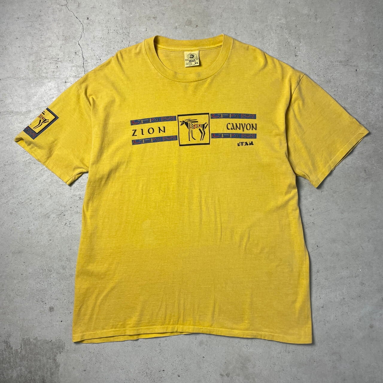 USA製 90年代 zion canyon ザイオン 国立公園 ネイティブプリントTシャツ メンズXL 古着 90s ヴィンテージ ビンテージ ...