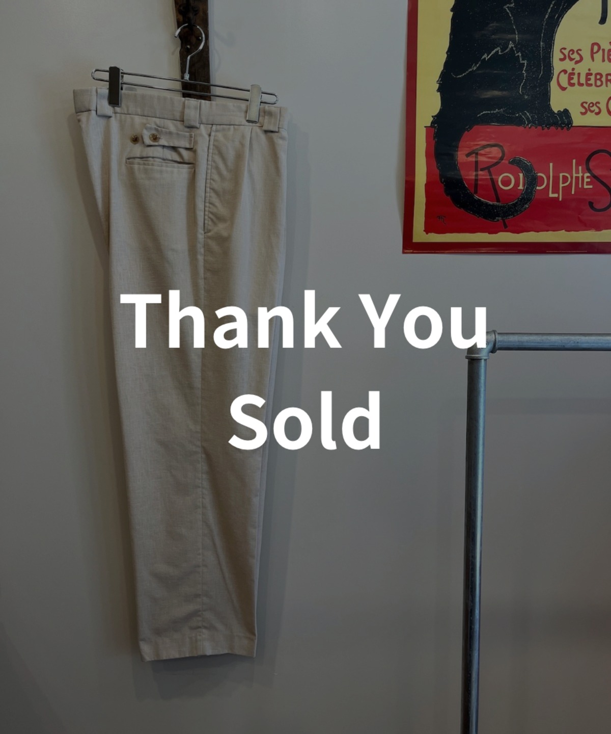 【Sears】80's TWOTUCKTROUSERS size--(実寸W35×L29.5) | Rill