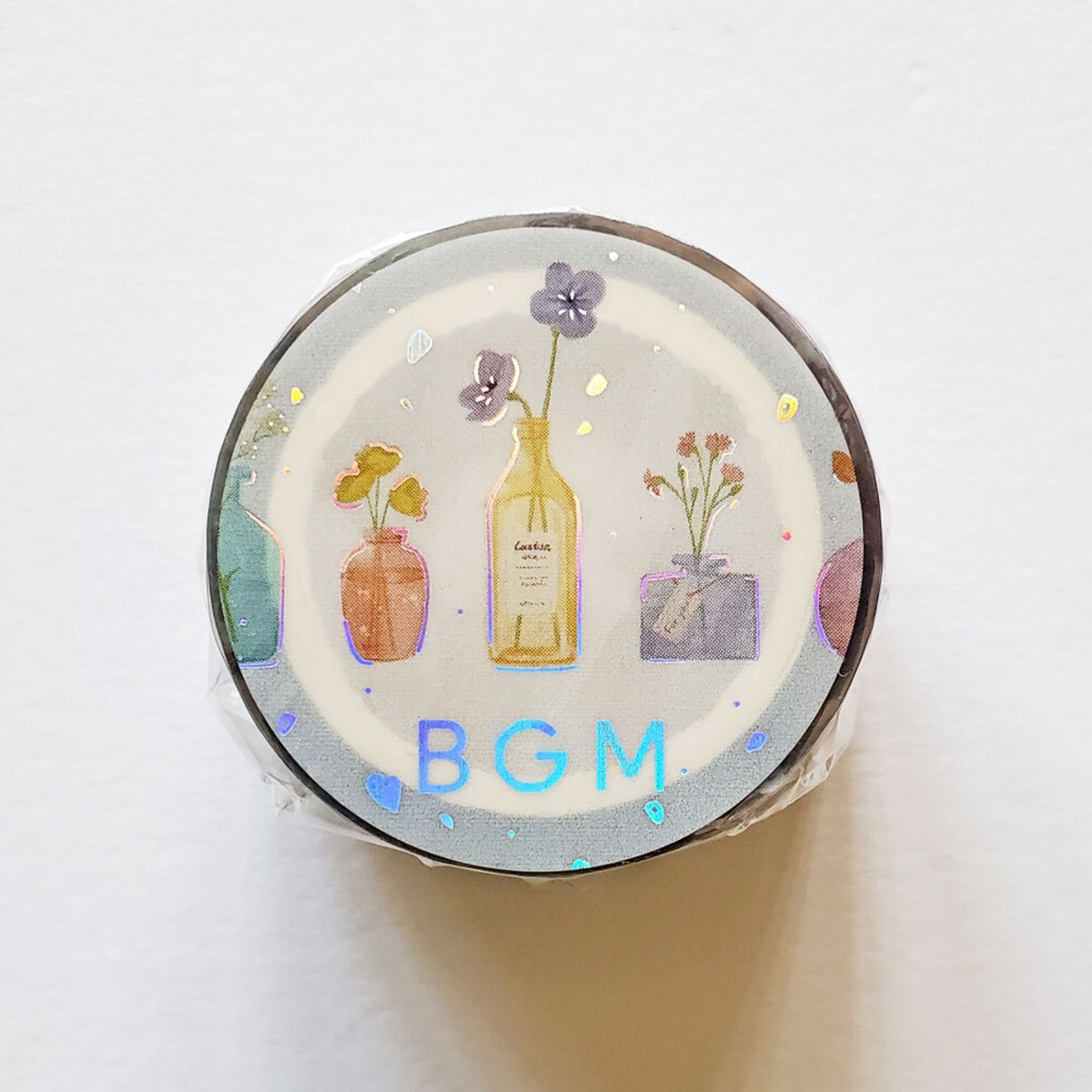 BGM 透明クリアテープ 一輪挿し 花瓶 | hacohalu 紙雑貨・文具専門店