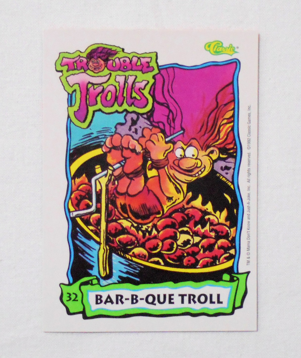 【NO.32 BAR-B-QUE TROLL [トラブル・トロール TROUBLE TROLLS TRADING CARDS]】 ＜1992年 ...