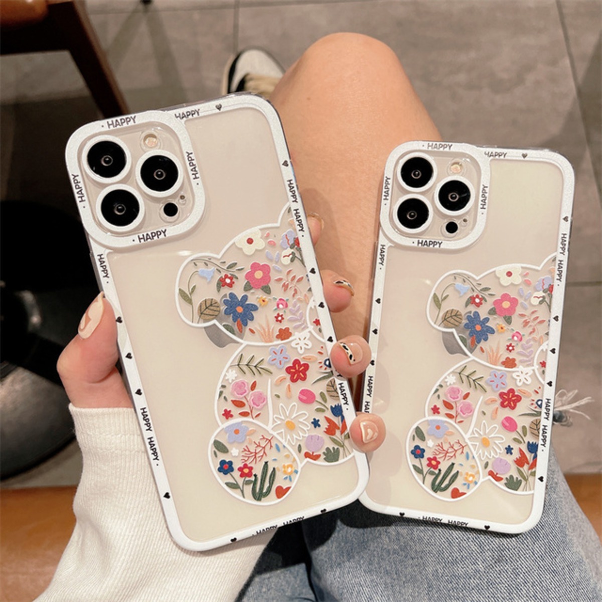 flower bear iPhoneケース | chouchoubear