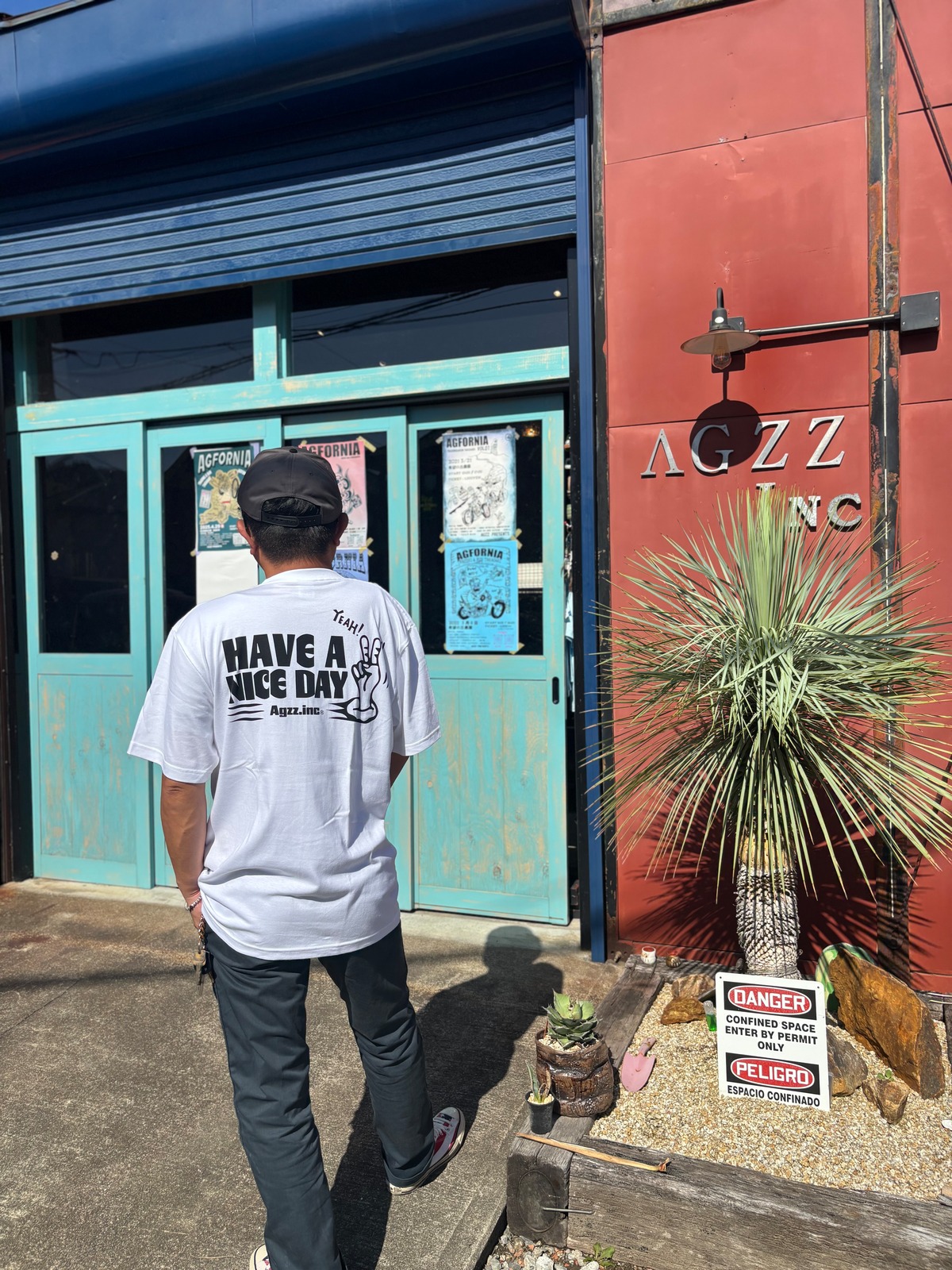 【Agzz.Inc】HAVEANICEDAY Tシャツ 白 | AGZZ.inc