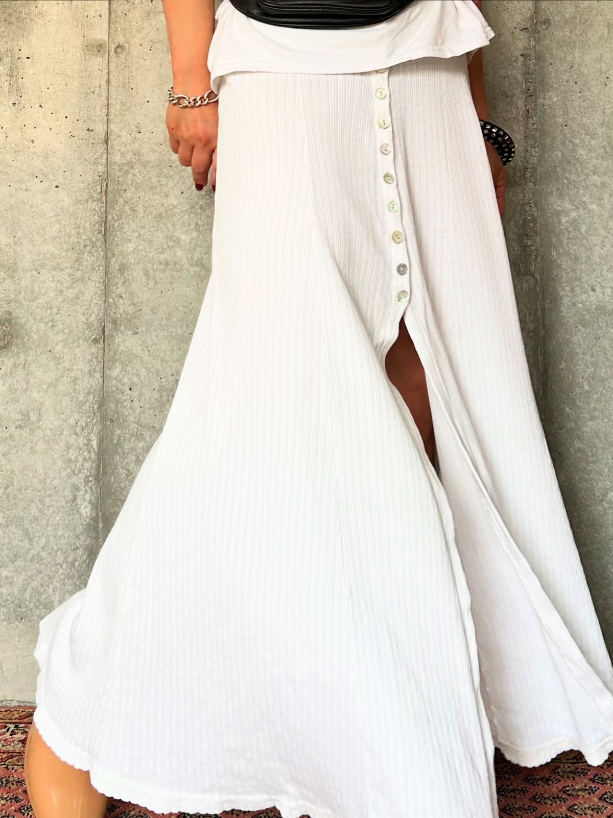1990's front button maxi skirt | garde