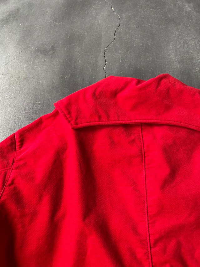 Firmum Cotton polyester stretch Moquette cloth jacket RED | mambo ladys