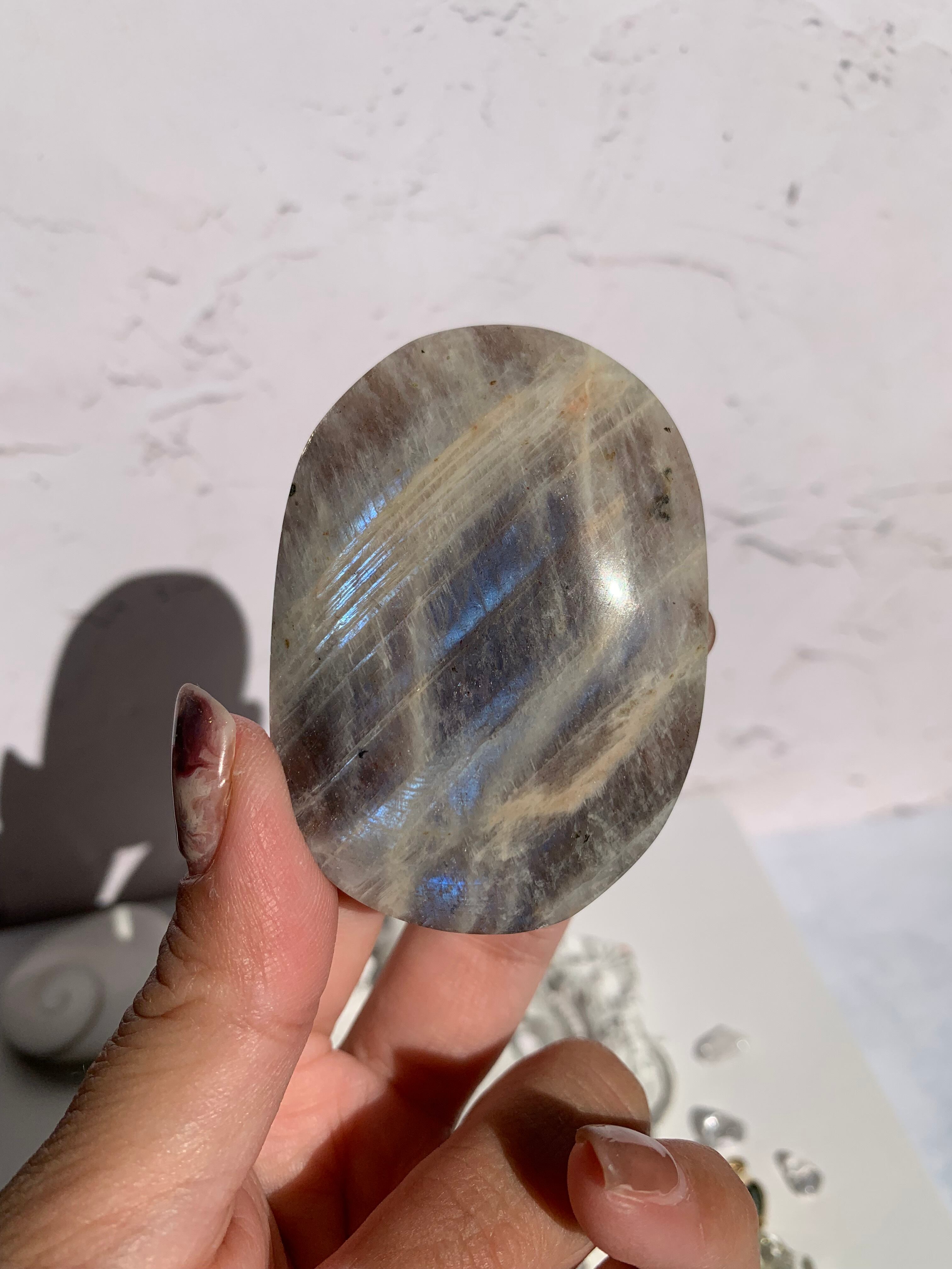 サンムーンストーン♡パーム・うっとりする美しいシラー♪ | tunagu・Crystal shop[天然石]