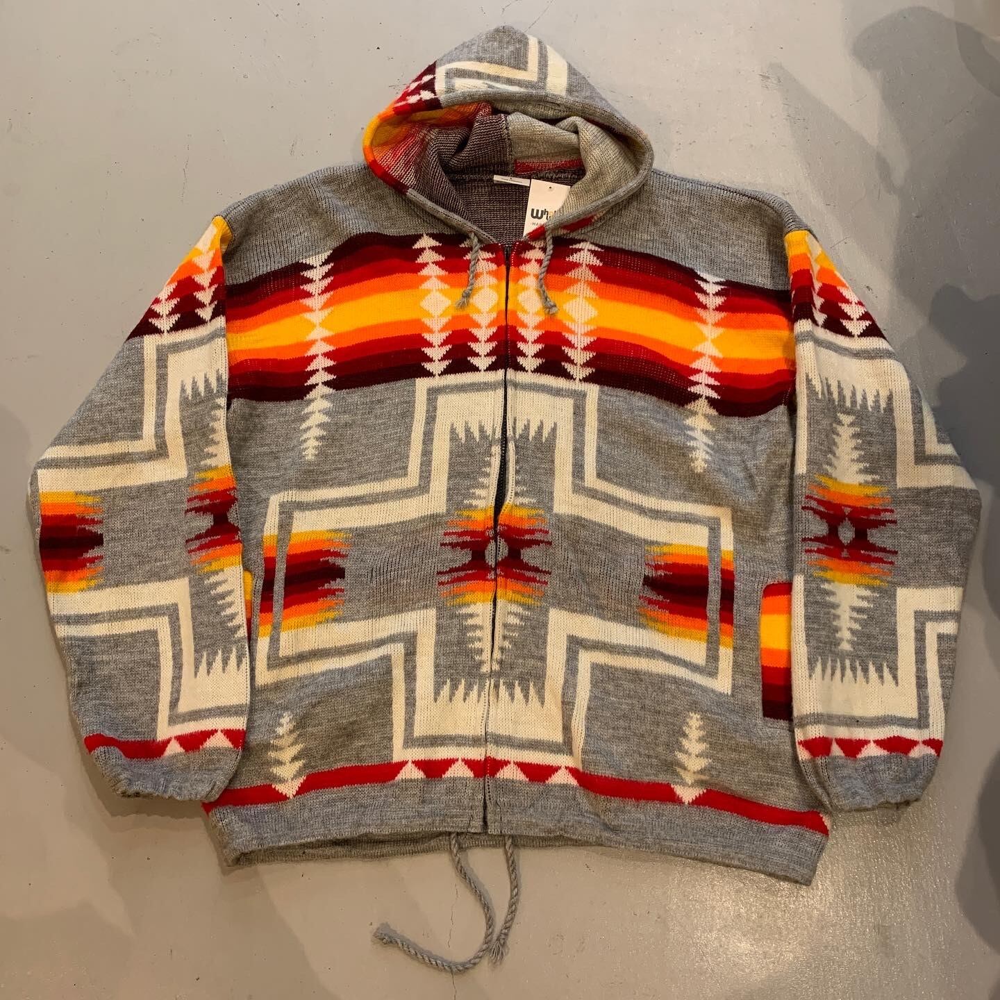 90s CAMPTEX native zip-up knit parka【高円寺店】 | What’z up