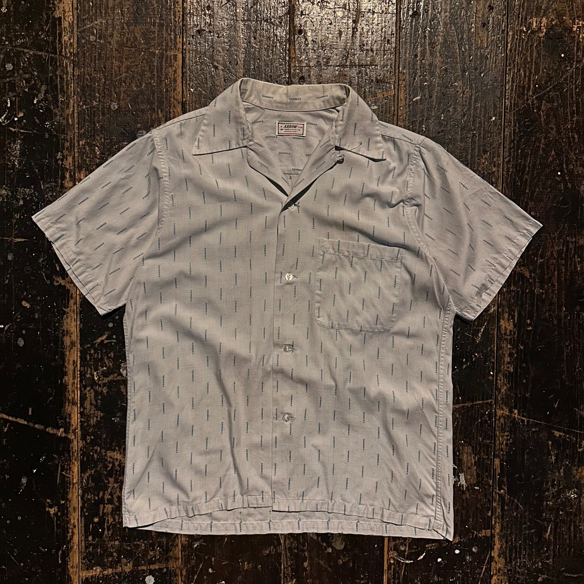50s Arrow cotton atomic short sleeve shirt | Wezen vintage&used clothing