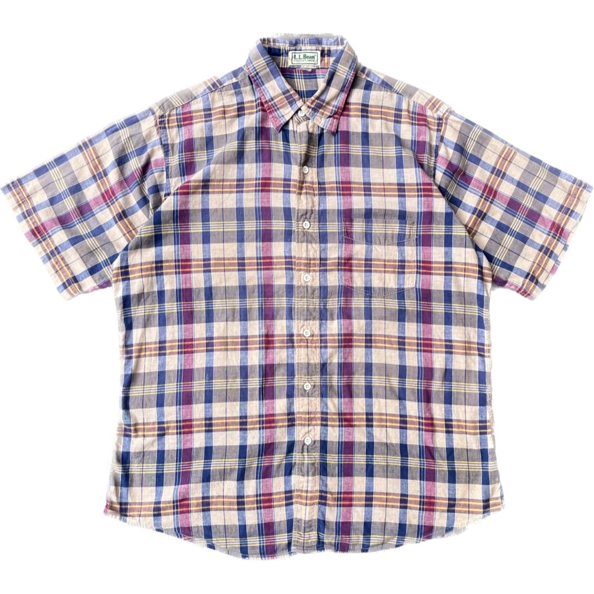 80s~90s L.L.Bean Check S/S Shit | PIXIE