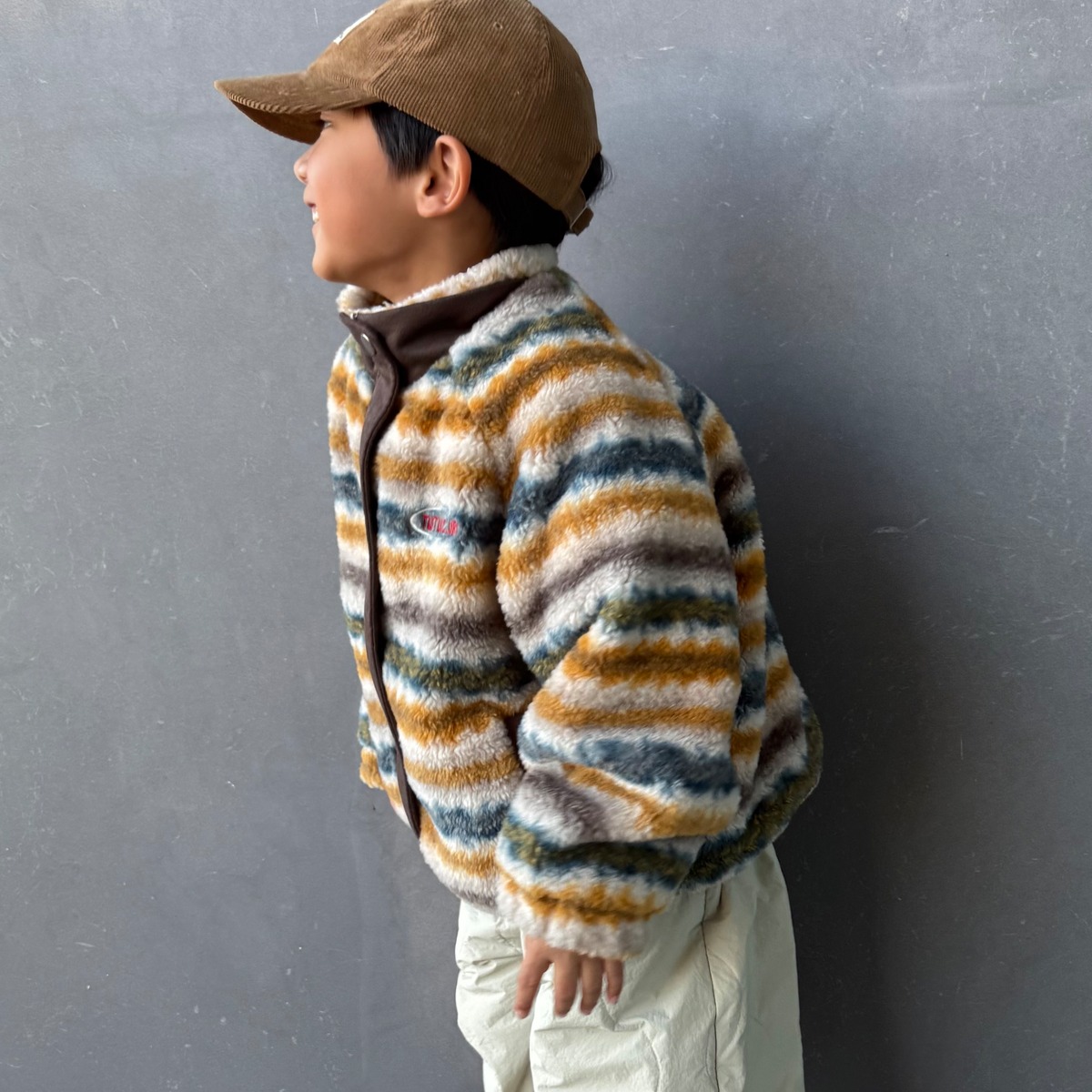 【sample】multi border fur blouson | ReMe select