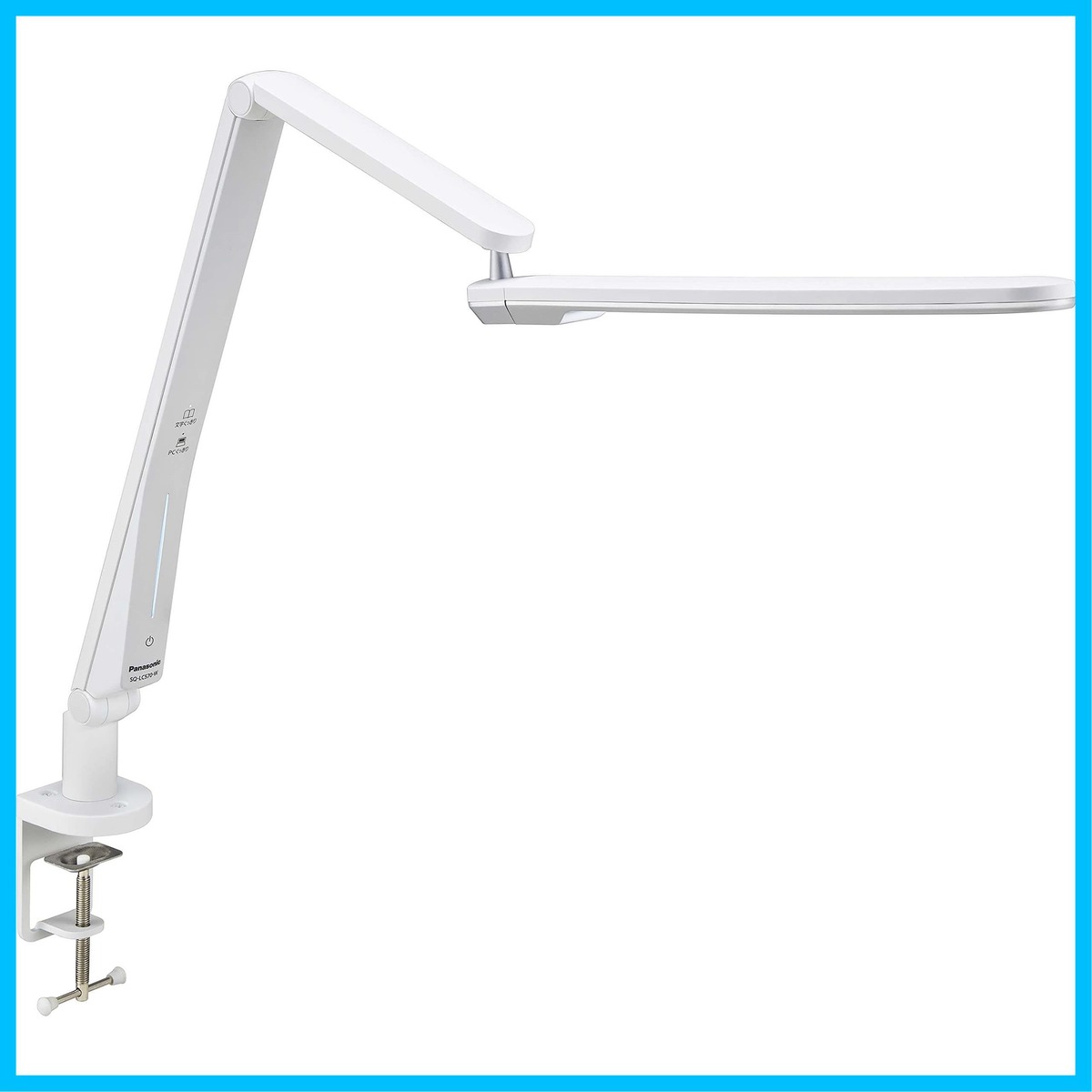 【在庫セール】パナソニック LEDデスクライト クランプ型 パソコンくっきり光搭載 非接触タッチレススイッチ スマホ充電USBポート付 6ヶ所可動 器具光束855ルーメン JIS:AA形相当 ...
