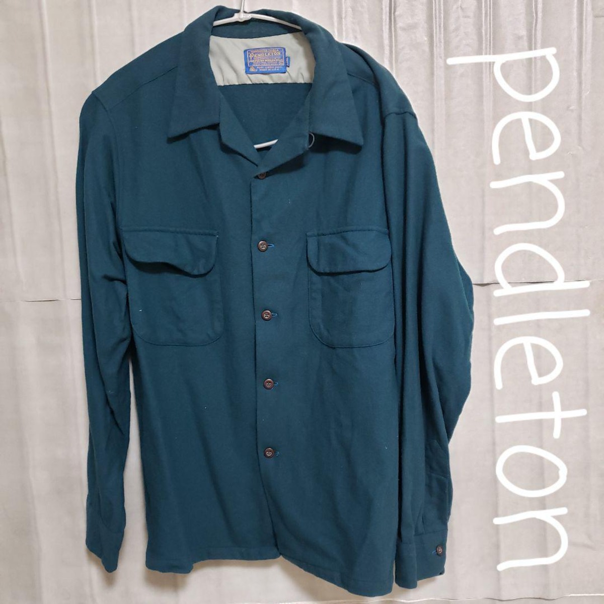60's Pendleton ボードシャツ ブルー×グリーン 長袖シャツ | used&clothing R