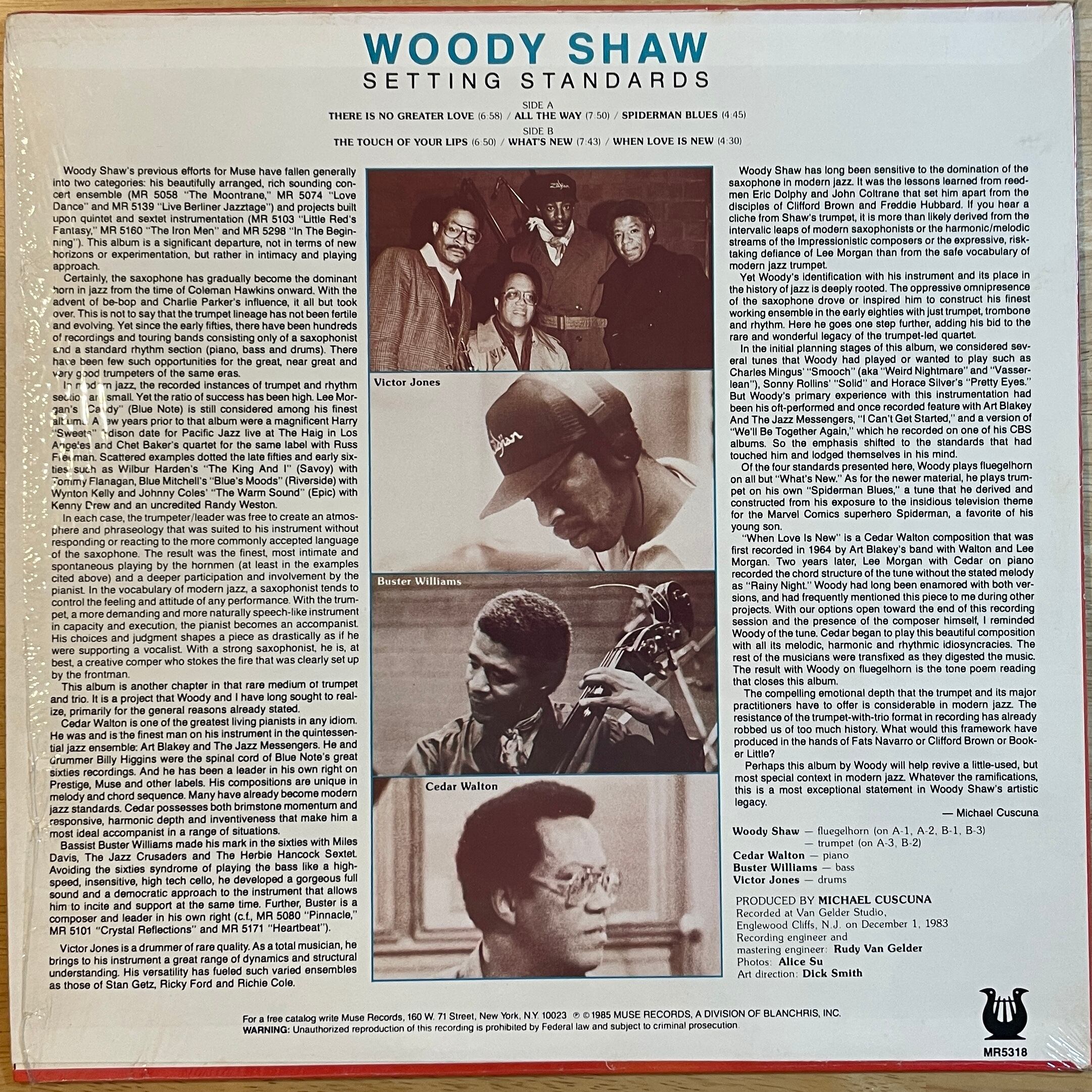 レコード販売のオンラインショップ｜LP / Woody Shaw / Setting Standards / MR5318 / US-ORIG / VAN GELDER刻印 / 85年 ...