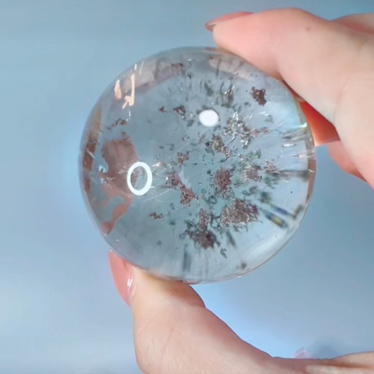 水晶/Silver rutile & Pink garden quartz♥ | *˚mystica Rose☪︎Moon