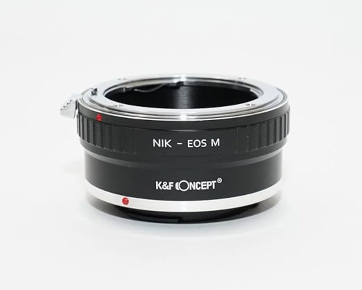 K&F ニコン AIレンズ-CANON EOS M マウントアダプター レンズクロス付 nf-eosm (KFEOSM) a | hero01