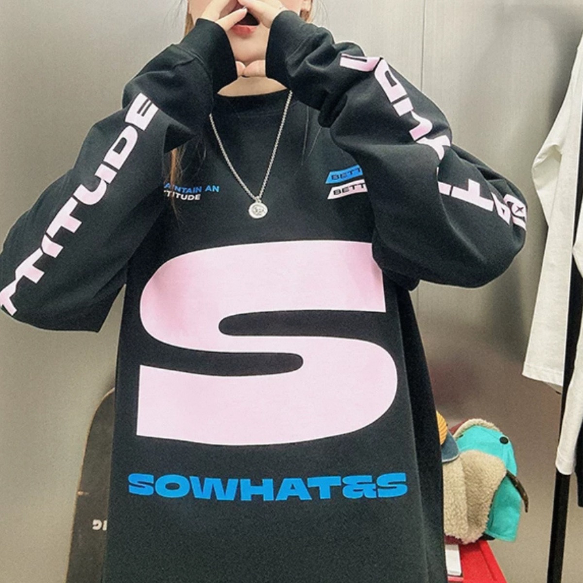 ビッグシルエットグラフィックプリントlong sleeve 2col BL0411 | .Bliss