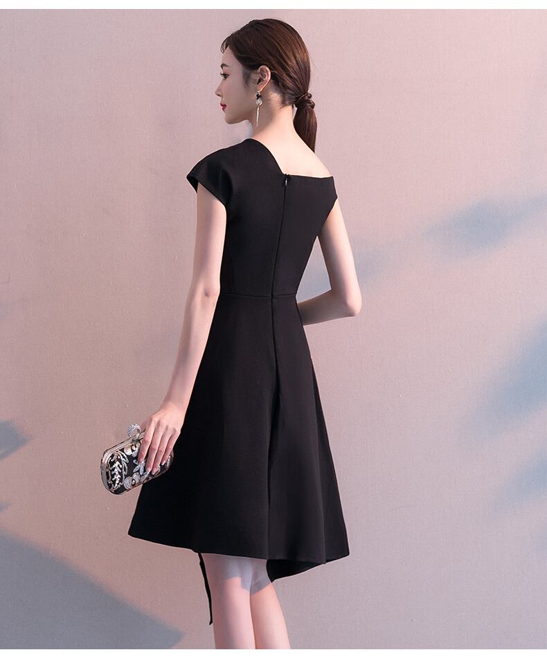 エレガント お呼ばれ パーティー アシンメトリー ワンピ ドレス