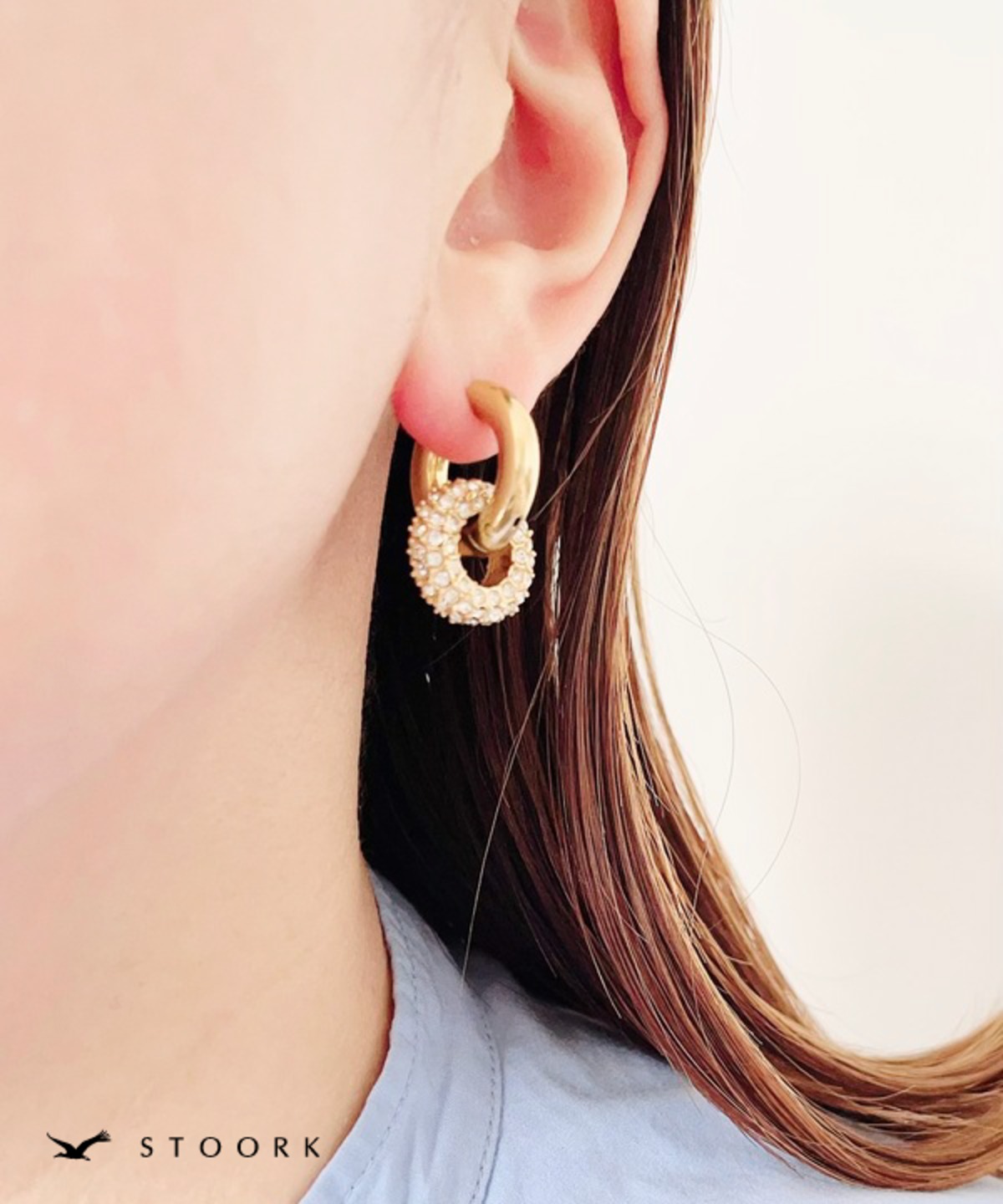 【再入荷】Double Hoop Pierce | stoork(ストーク) 金属アレルギー対応アクセサリー通販ショップ