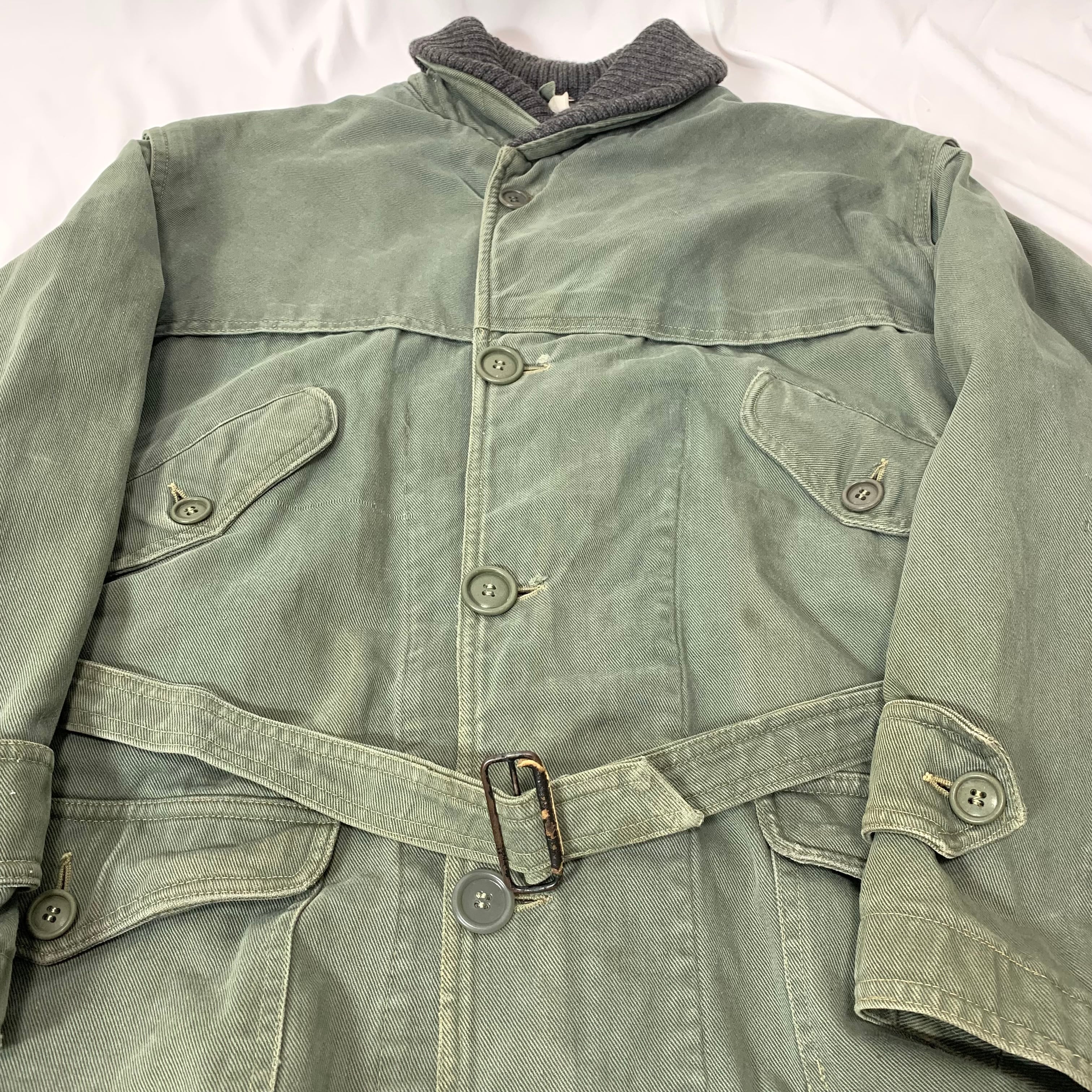 vintage 50s Military Taste Coat PRENTICE PIN LOCK ZIPPER ミリタリーテイストコート 片 ...