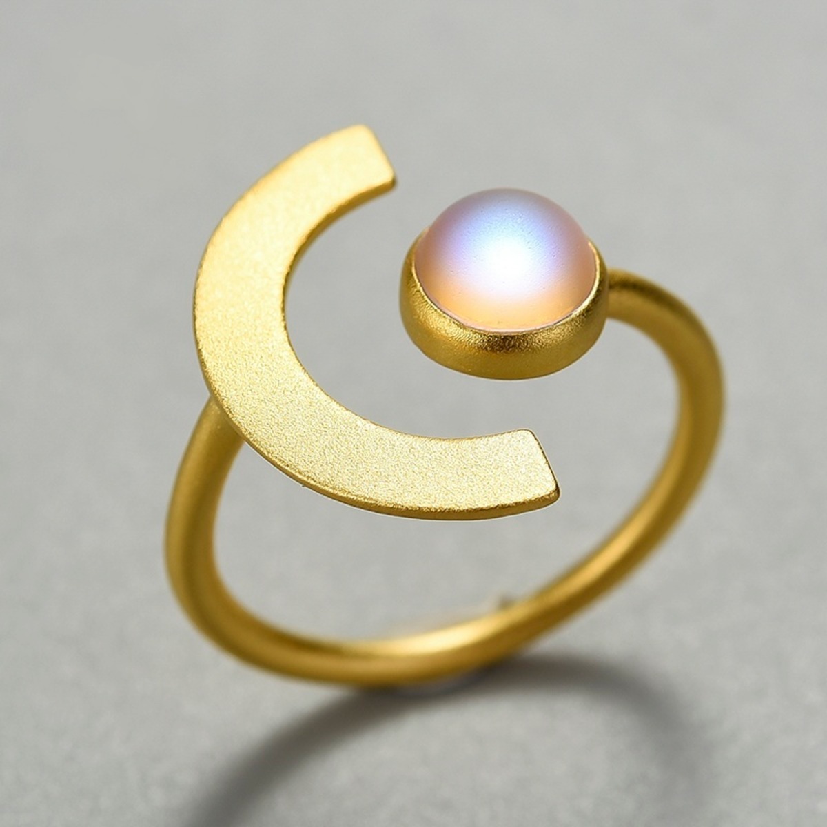 Moon Stone Ring / ムーン ストーン リング | POCHIC.