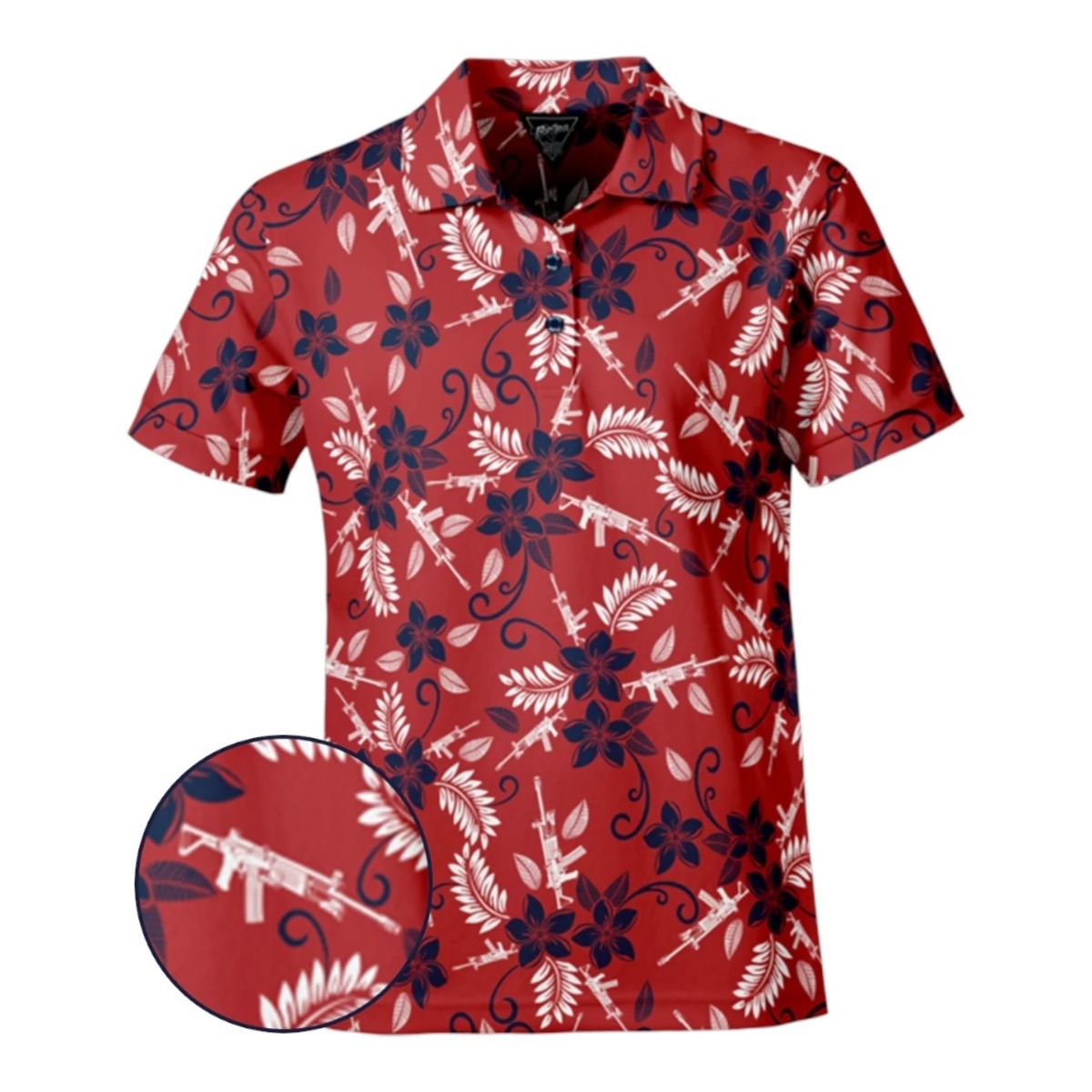 [ Retro Rifle ] Hula Red Polo | Bala del Diablo