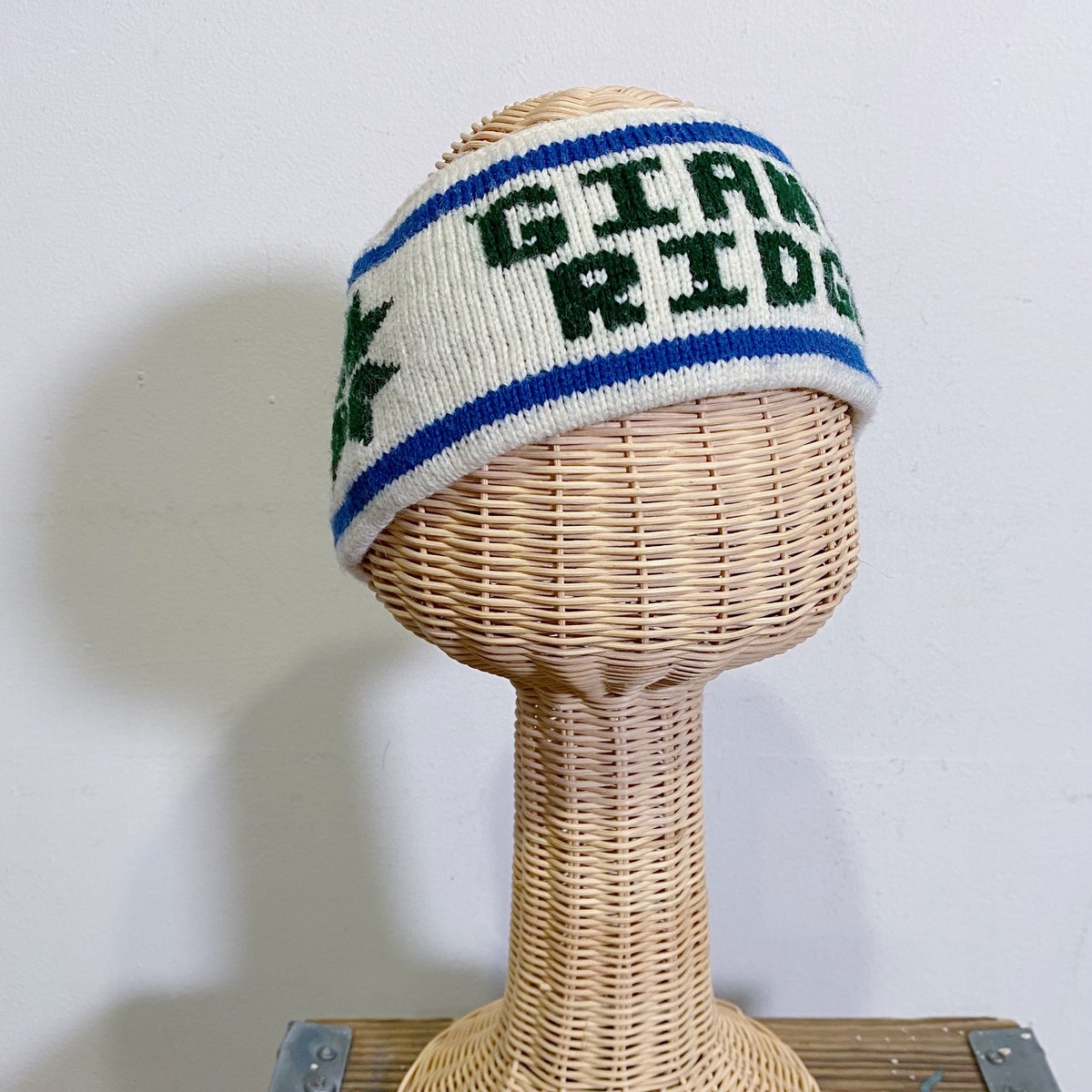 white logo knit turban | LEMON