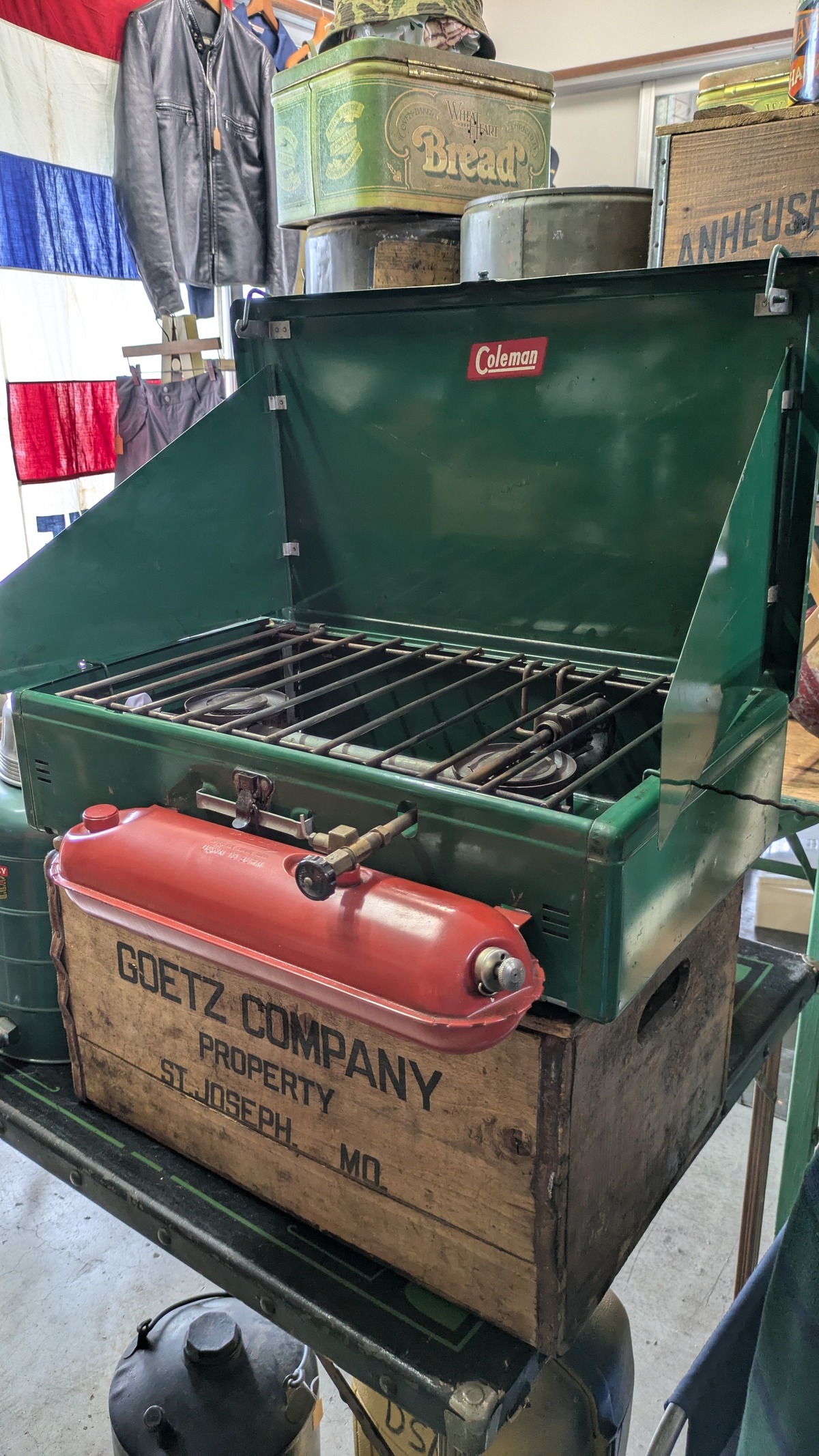 50's 60's Vintage Coleman 413E 2barner Stove ヴィンテージ コールマン 413E ツーバーナー ...