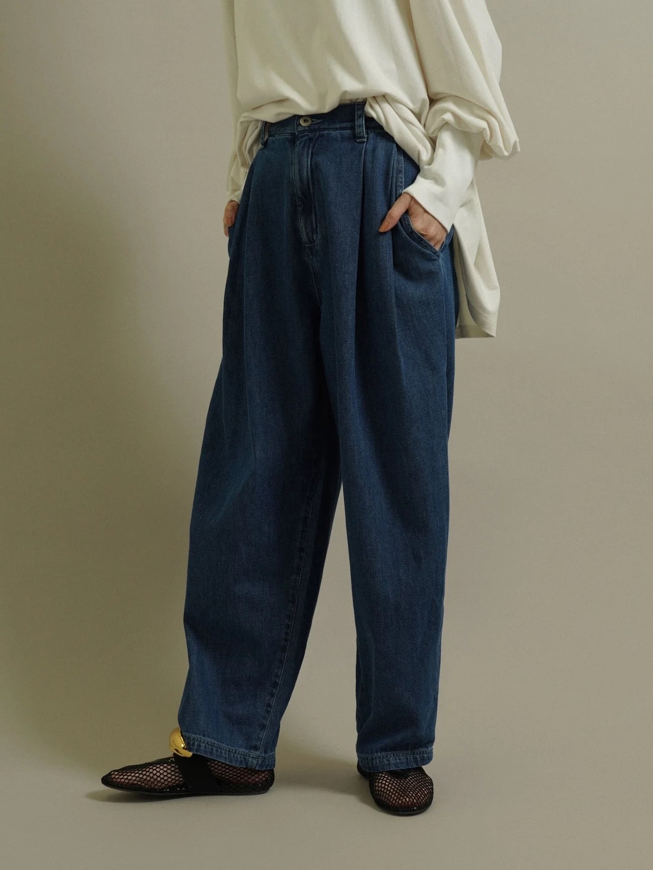 CYAN TOKYO / 2タックバルーンデニムパンツ | anouk CYAN TOKYO / 2タックバルーンデニムパンツ | anouk