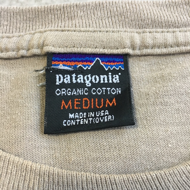 90s USA製 patagonia Oval Logo Oganic cotton Pocket T-shirt | Que Pacho