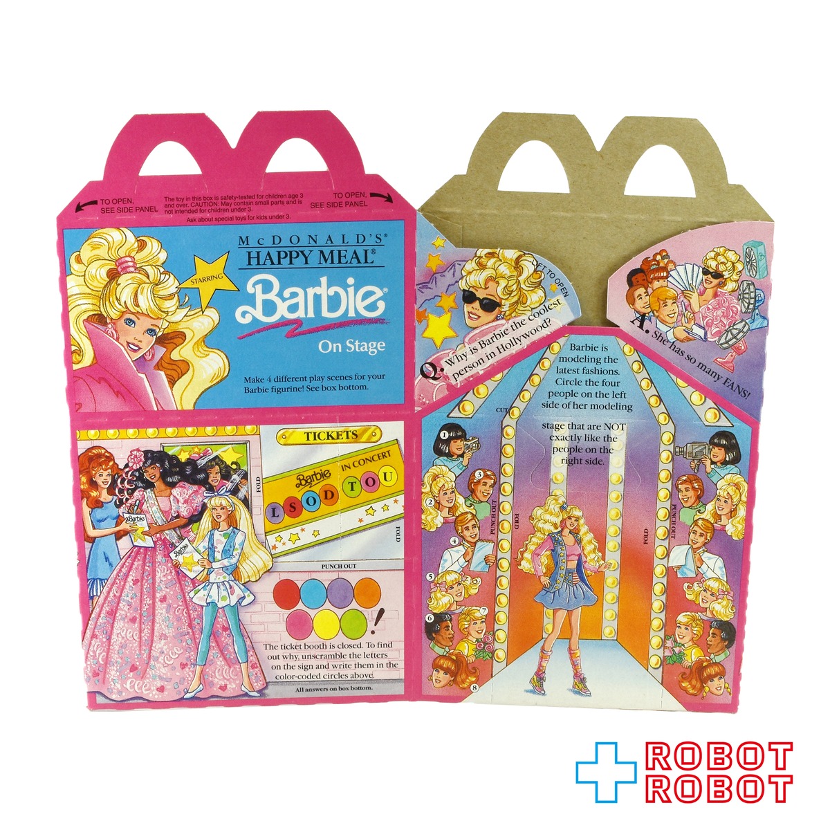 マクドナルド ハッピーセット空箱 ハッピーミールペーパーボックス バービー 1991 | ROBOTROBOT