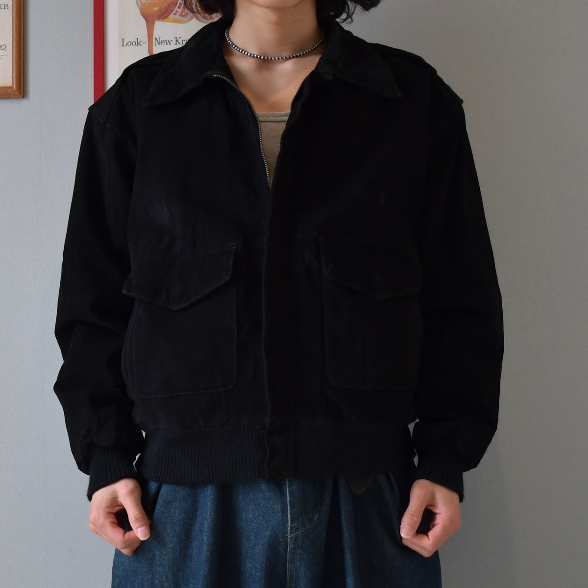 90s suede leather jacket | natume