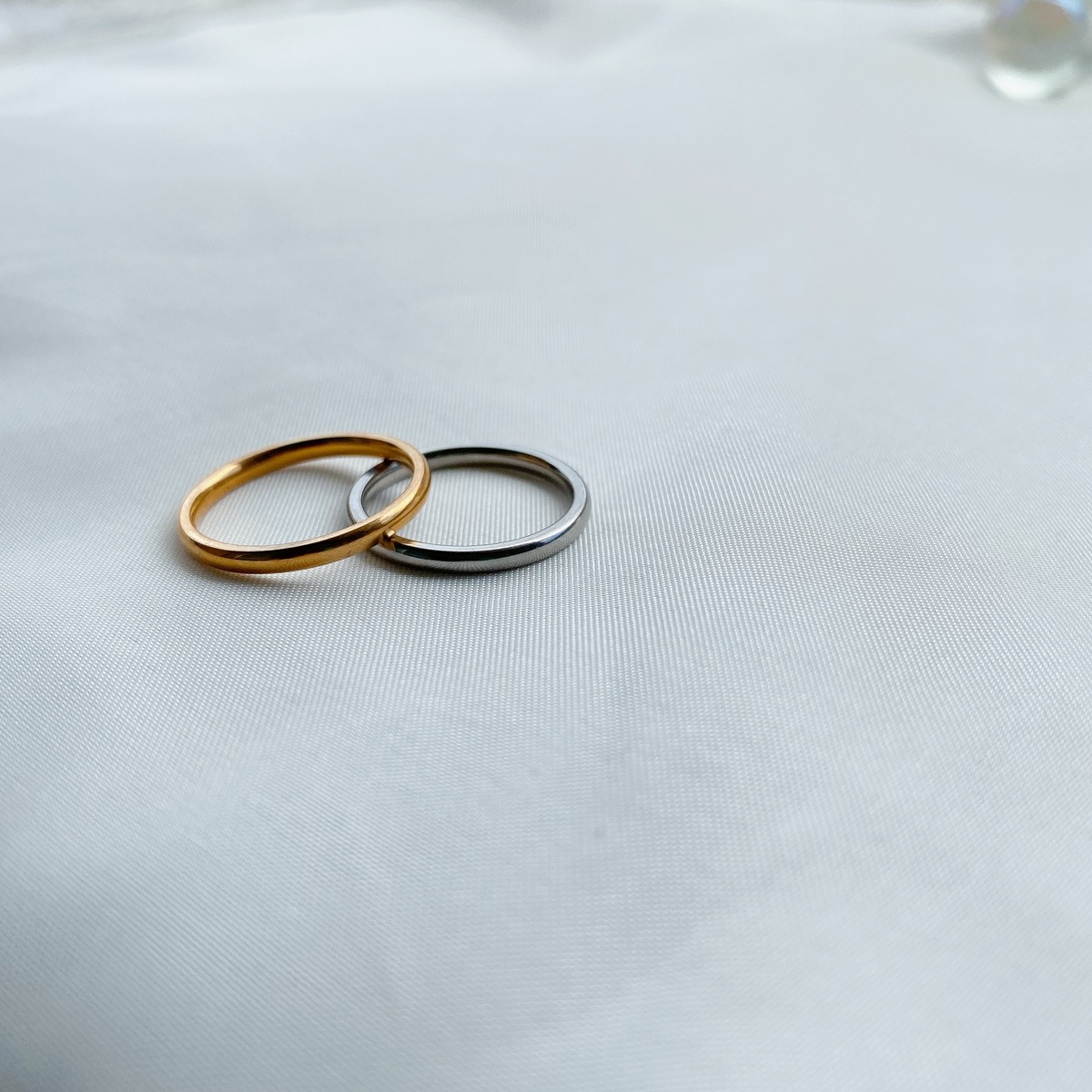 stainless simple ring | AKINAWAN
