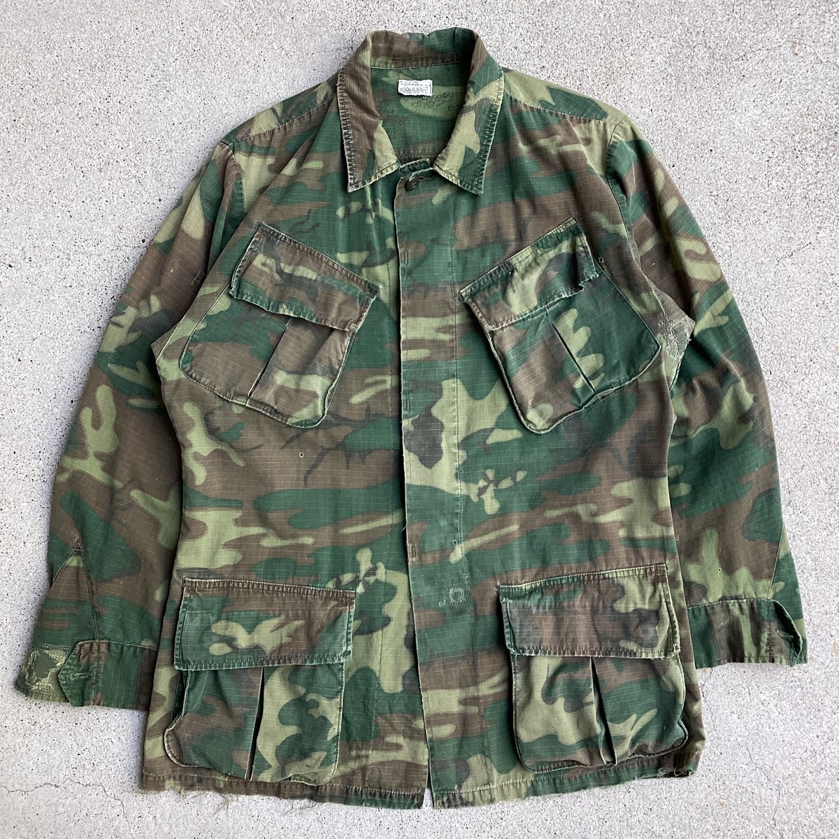 U.S.ARMY U.S.M.C 60-70s Jungle Fatigue Tropical Combat JKT ERDL Green ...
