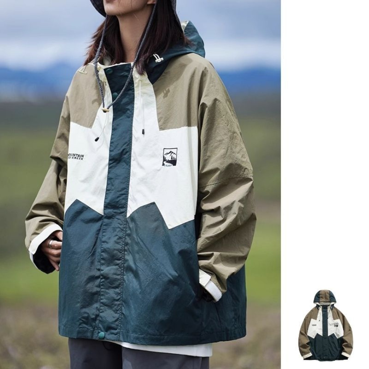 Contrast color jacket M12638 | Monoqlo+