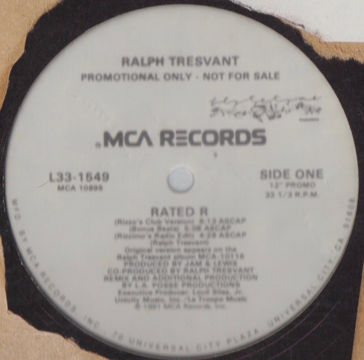 【12inch】Ralph Tresvant / Rated R | COMPACT DISCO ASIA
