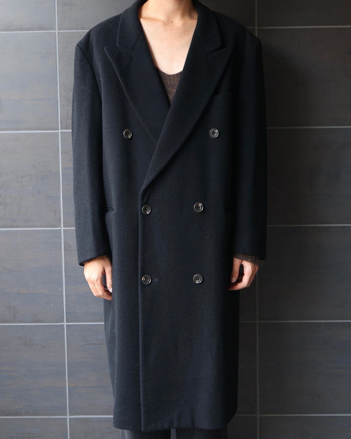 Wool double-breasted coat | blendmarket