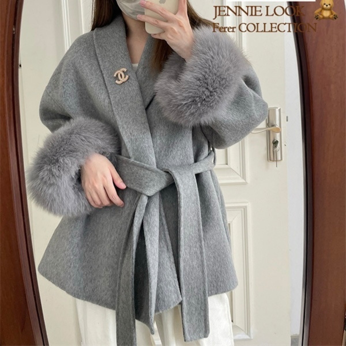 ファー付きガウンコート 〈2025 AW〉 | cheriena