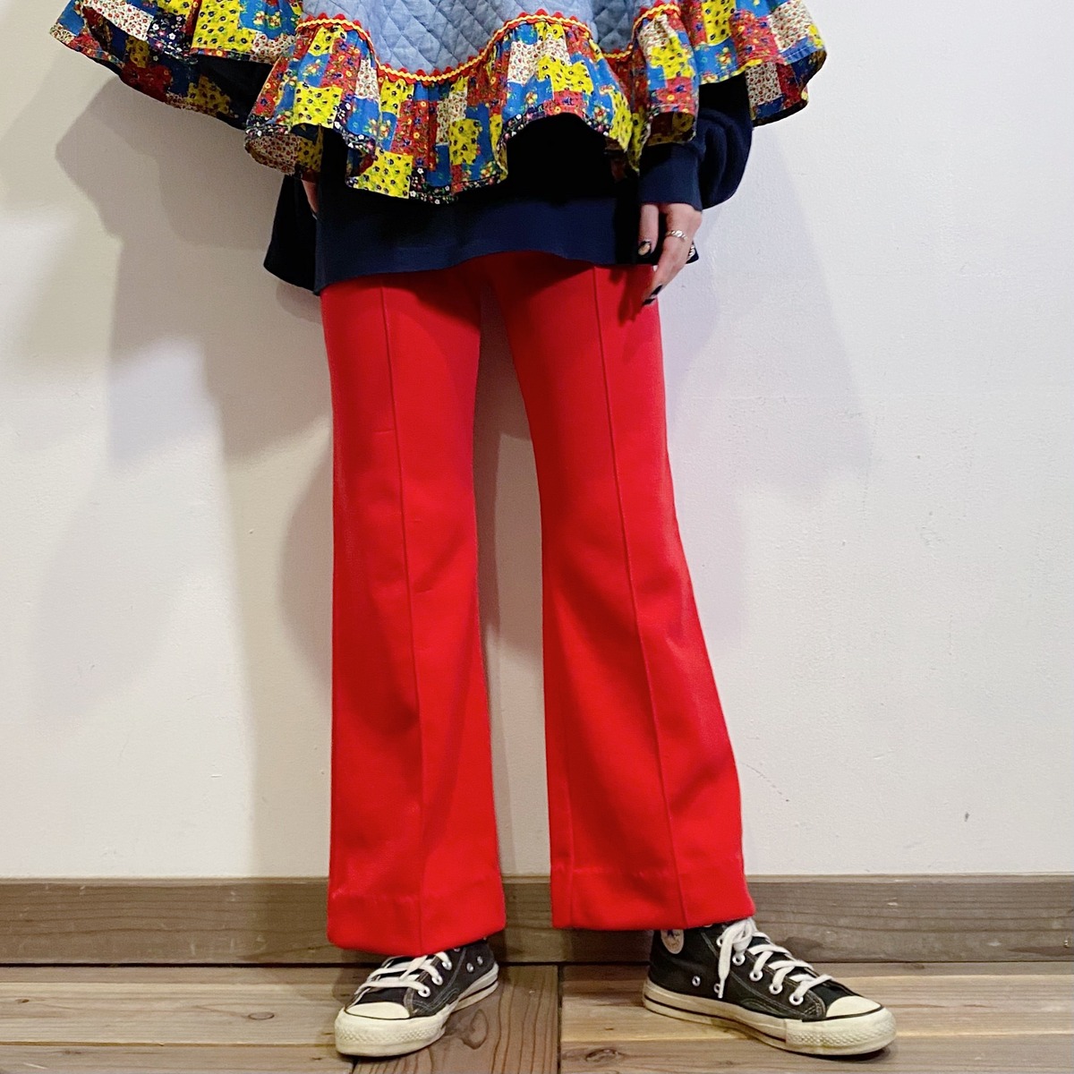 70s red flare pants | LEMON