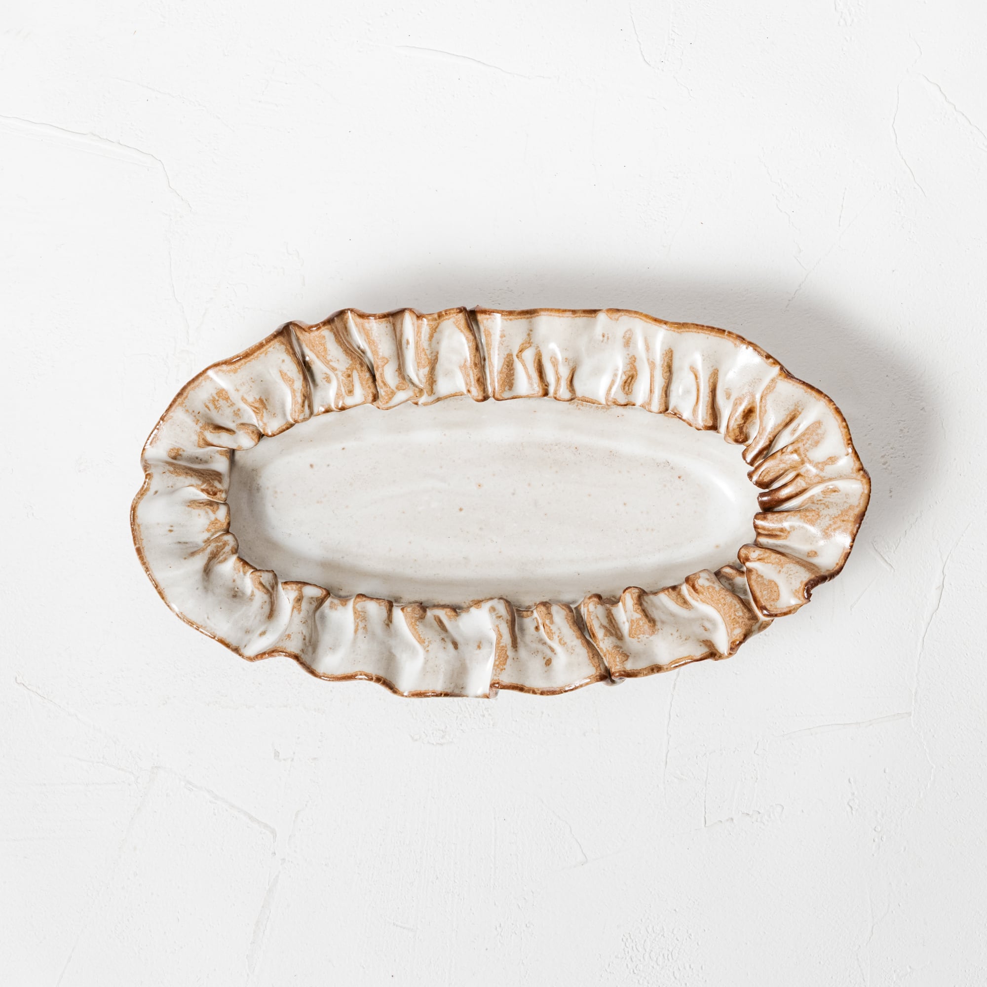 [石渡 磨美 ]41 フリルプレートM-2（白） | UTSUWA KESHIKI