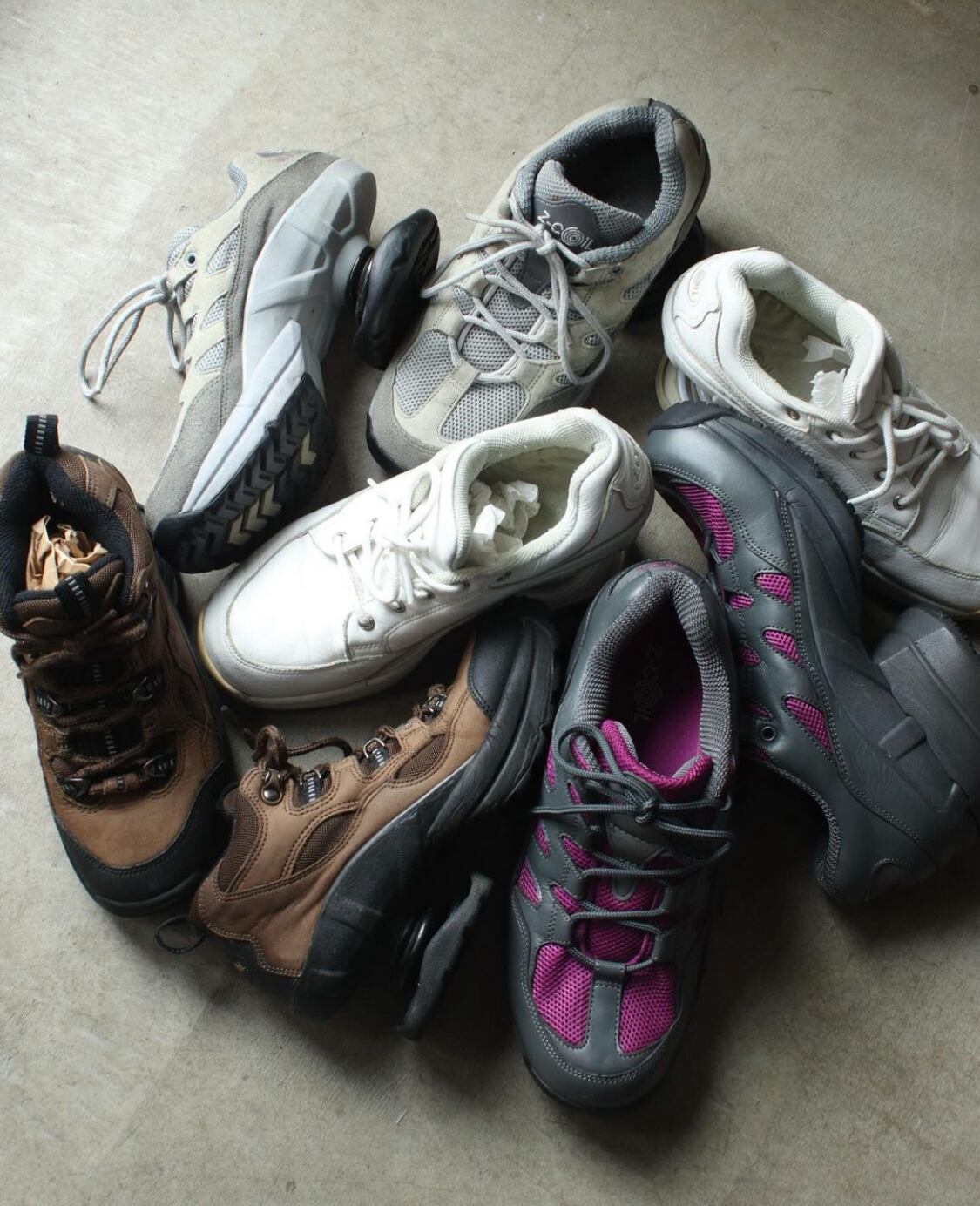 old “ z-coil “ various spring heel shoes . | snooze