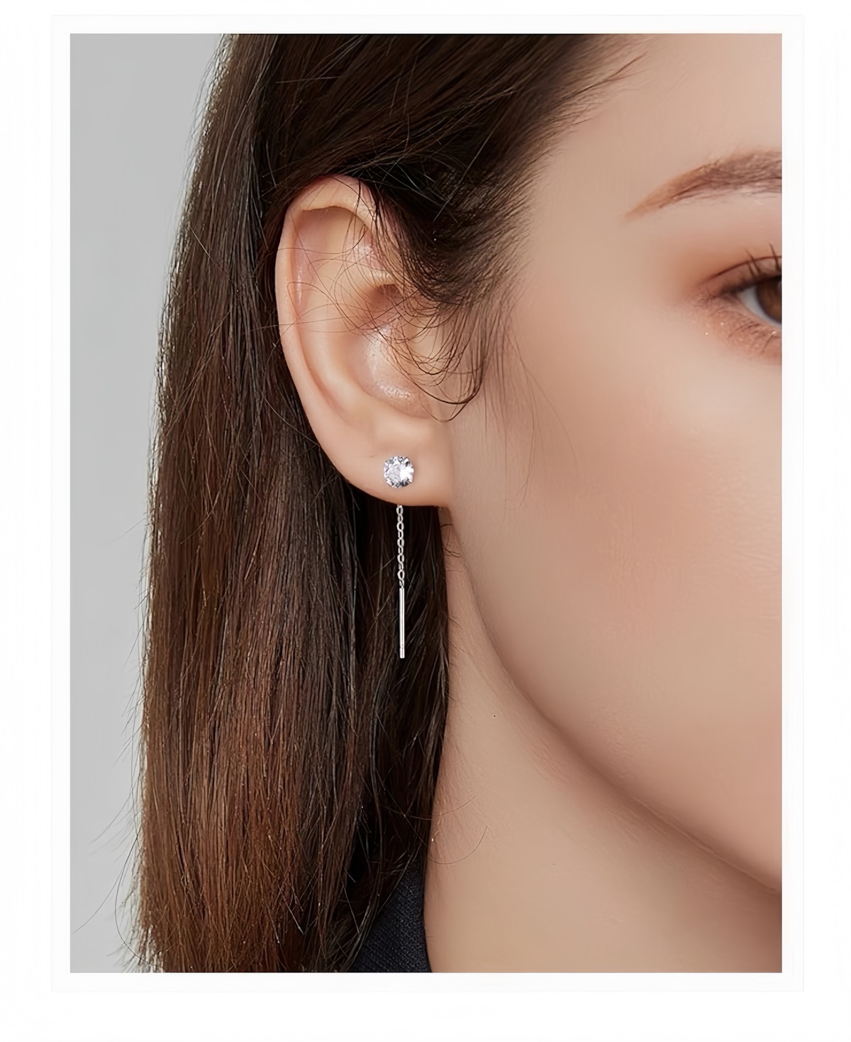 4.S999純銀ジルコニアピアス 高級感＆エレガント | EMBERGLOW