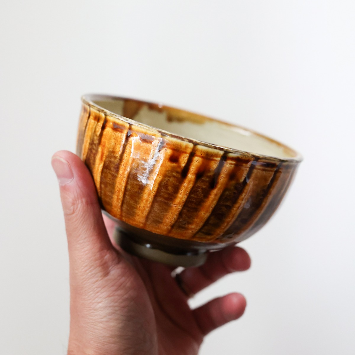 小鹿田焼 - 4寸汁碗 刷毛目 / 飴 (made in Japan) | Et cetera