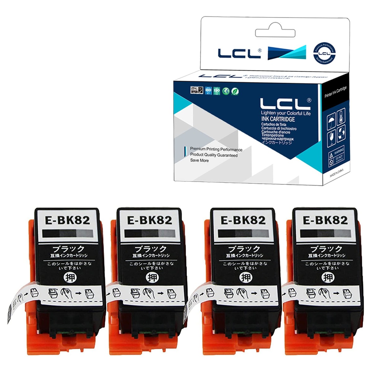 LCL エプソン用 ICBK82 （2パック ブラック） 顔料 互換インクカートリッジ 対応機種：PX-S05B/PX-S05W/PX-S06B/ PX-S06W | BASE SHOP