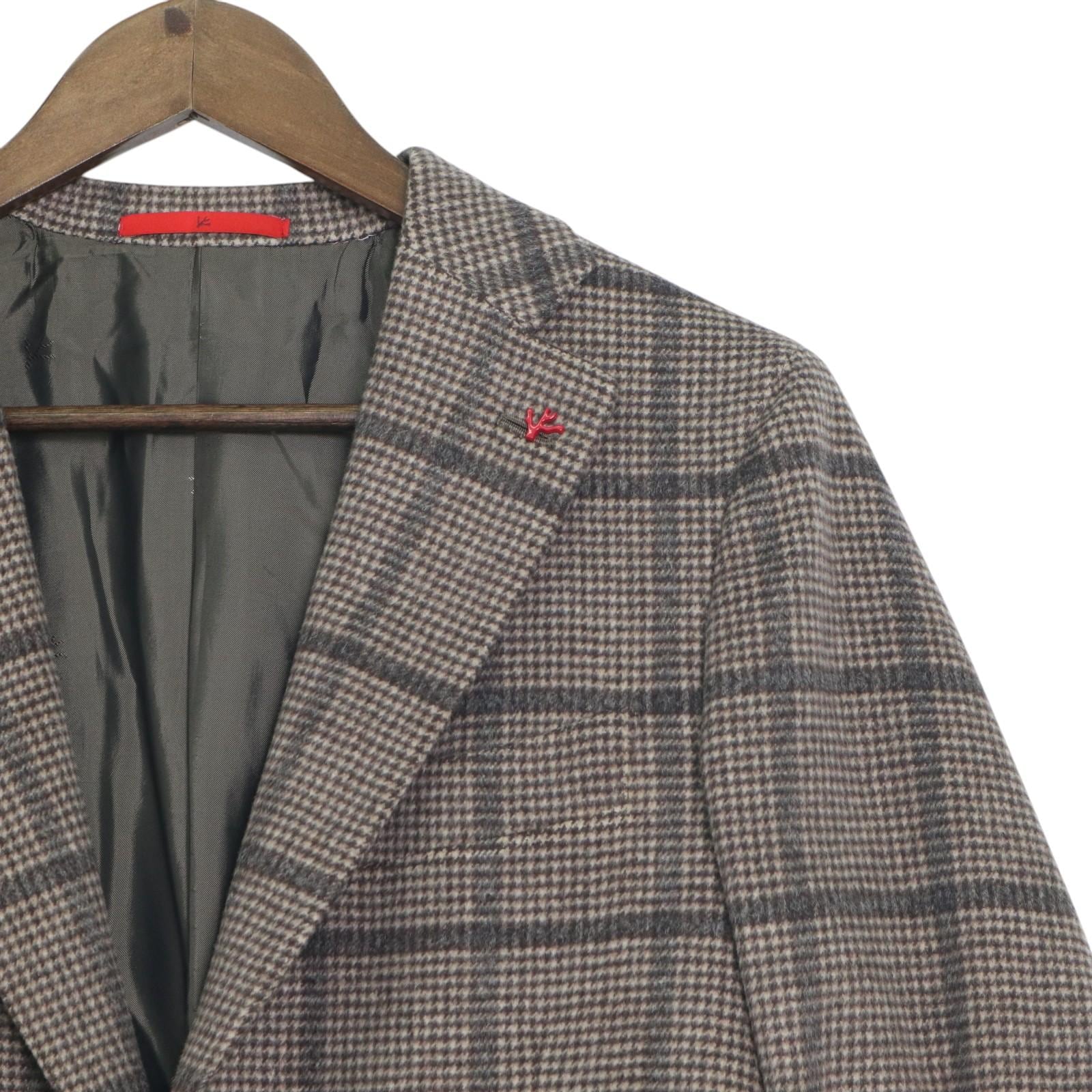 ISAIA WOOL CHECK JACKET《46》 | safarionline