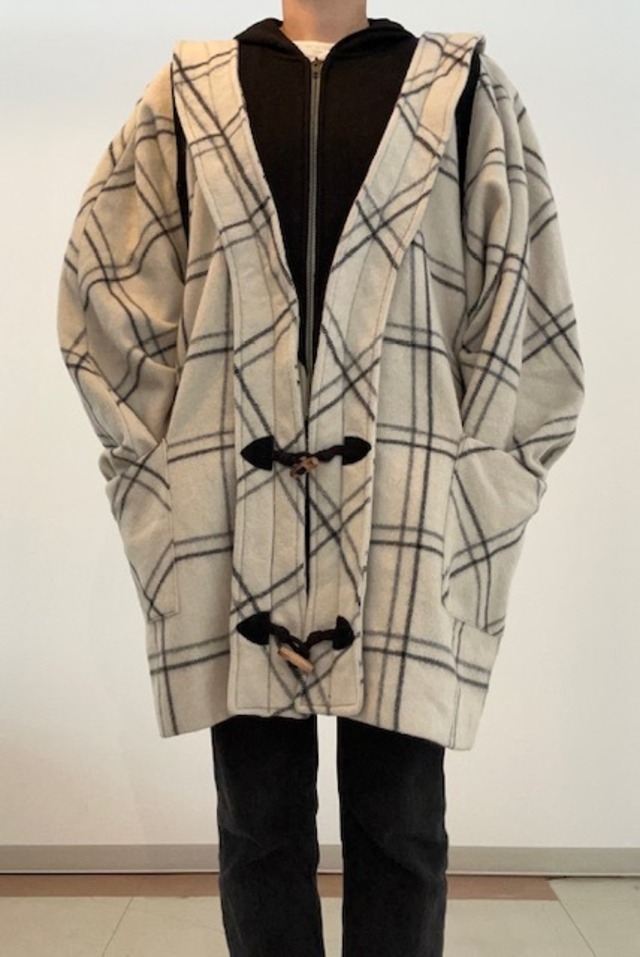 vintege checkered pattern coat | mean