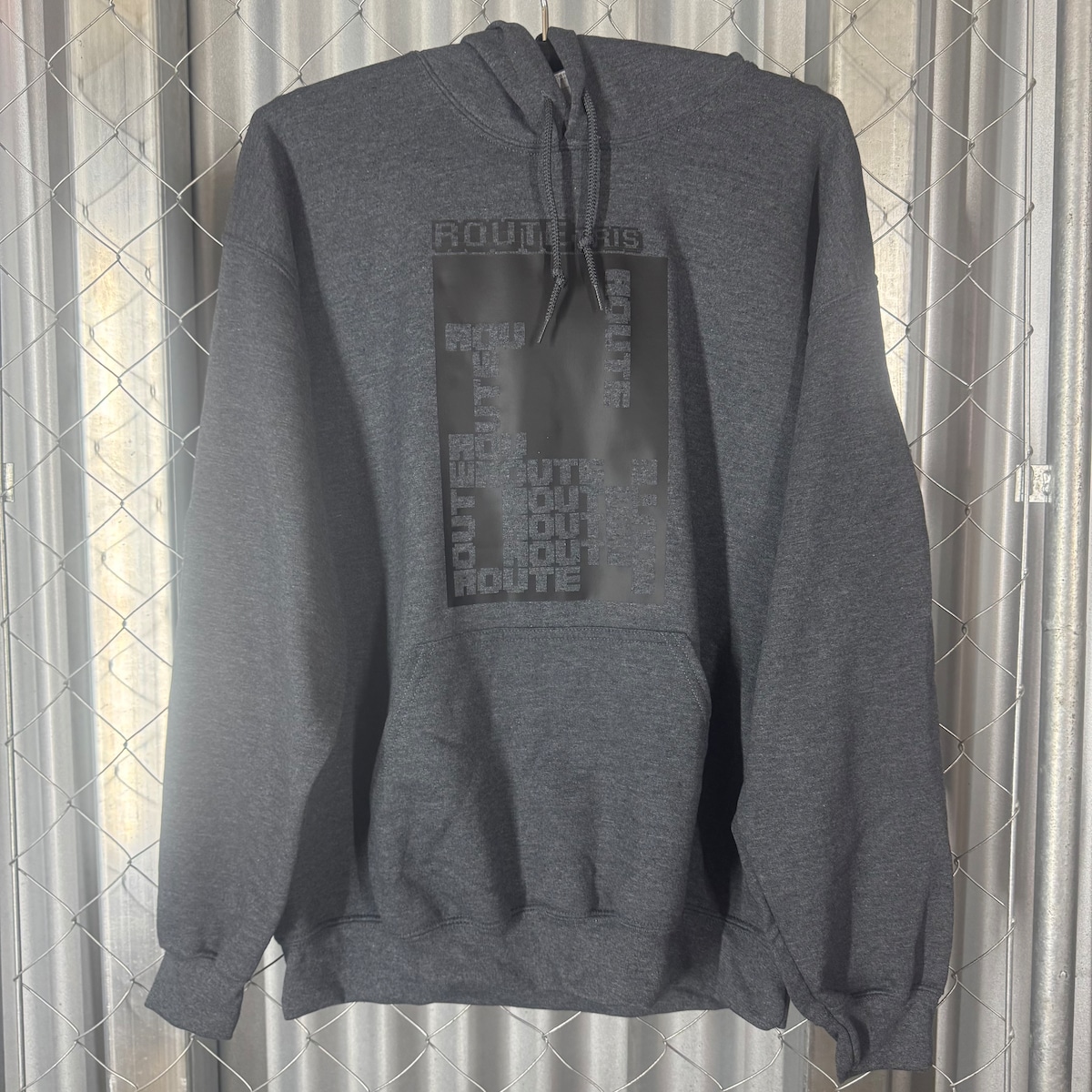 ROUTE Block Dark Gray X Black パーカー | ROUTE