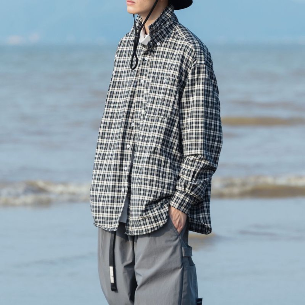 Check pattern shirt M11981 | Monoqlo+
