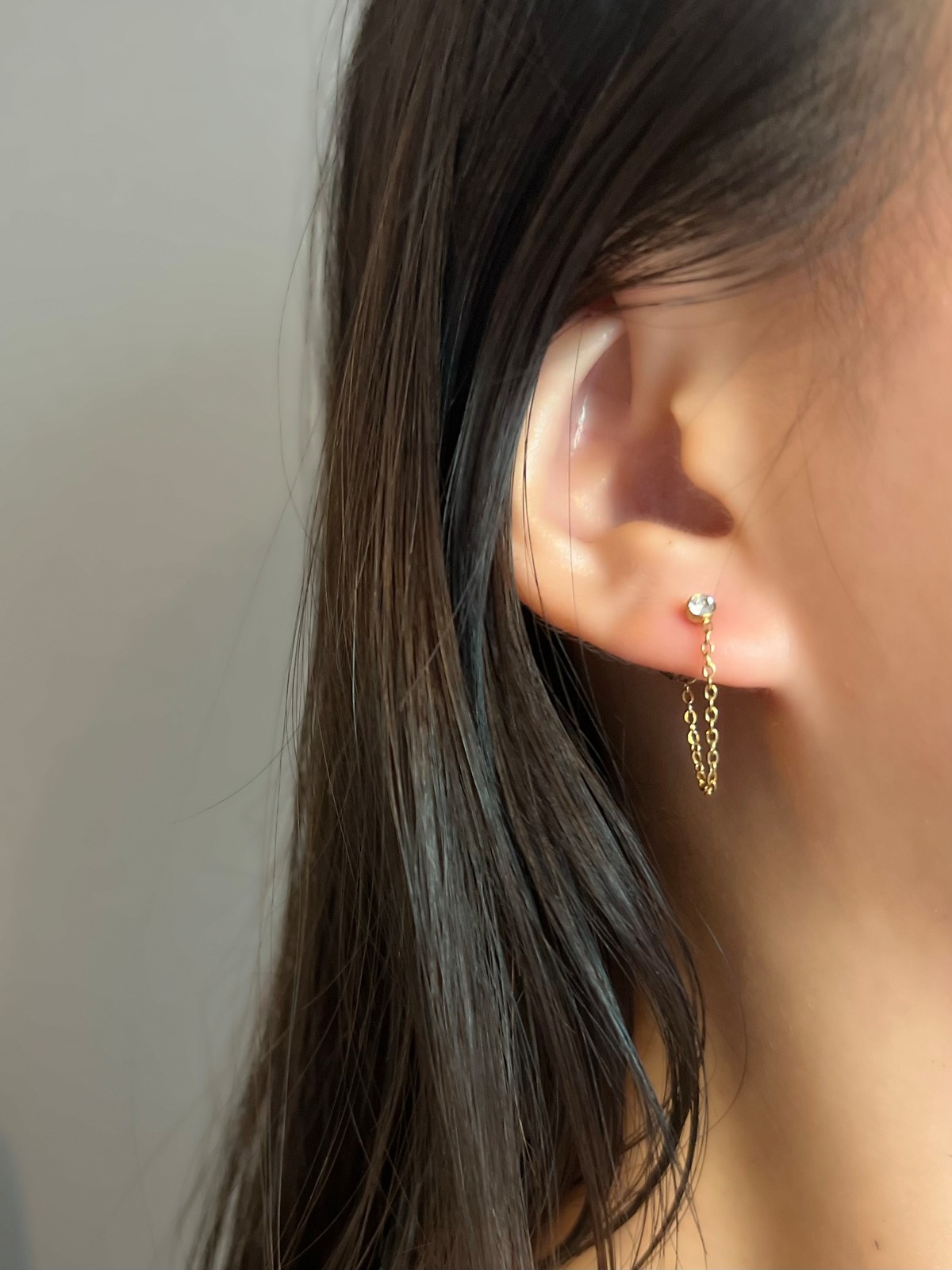 Zirconia chain pierce | Larme.