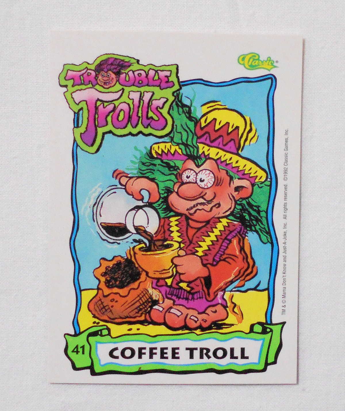 【NO.41 COFFEE TROLL [トラブル・トロール TROUBLE TROLLS TRADING CARDS]】 ＜1992年 ...