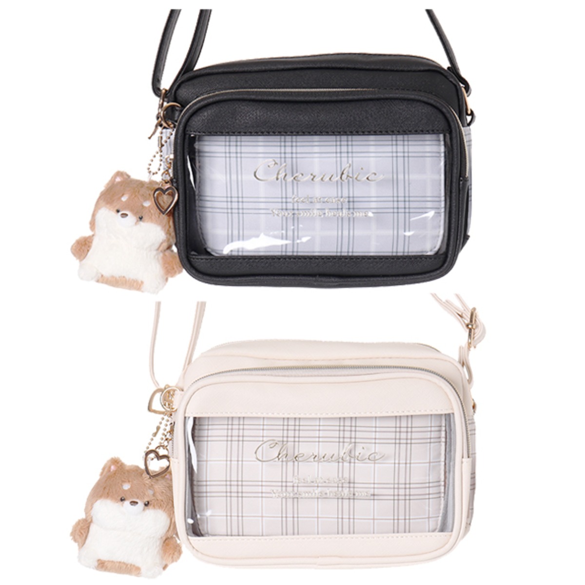 【C23232】Coboca＋合皮PVCチェックしばまろミニショルダー | AXCIS